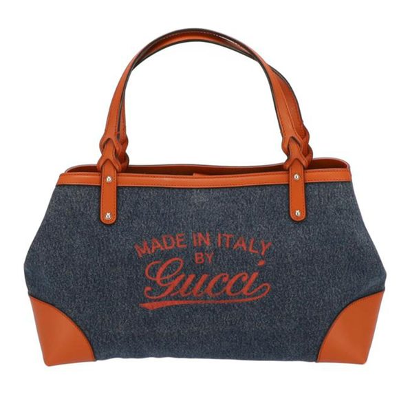 Gucci | Bags | Gucci Craft Denim Tote Bag Black Brown | Poshmark